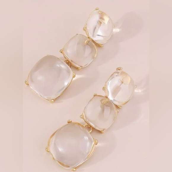 REVOLVE | Jewelry | New Revolve Clear Water Drop Earrings | Poshmark